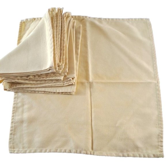 Vintage | Dining | Vintage Cloth Napkin Set Of 7 Yellow Cotton Eco ...